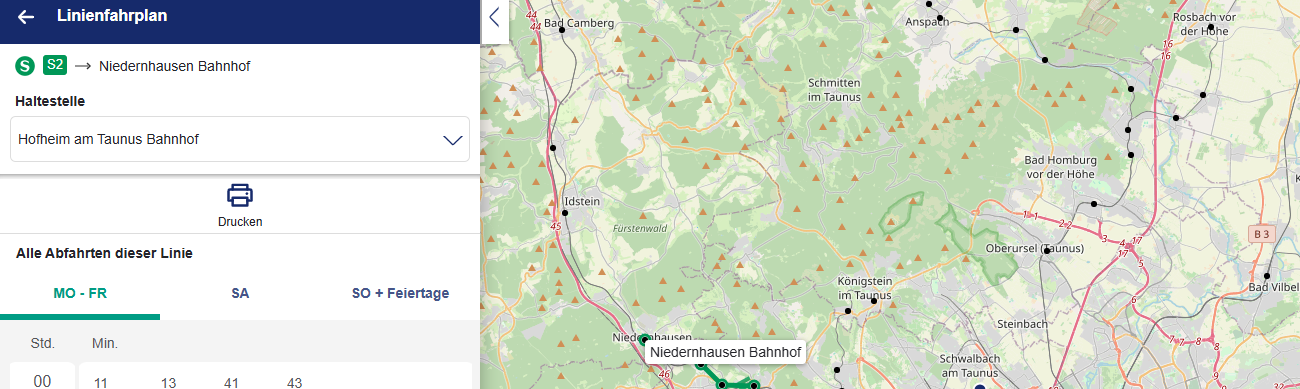 RMV.DE - Haltestellenaushang